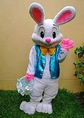 MatGui Easter Rabbit Bunny Rabbit Mascot Costume Adult Size Fancy Dress ...