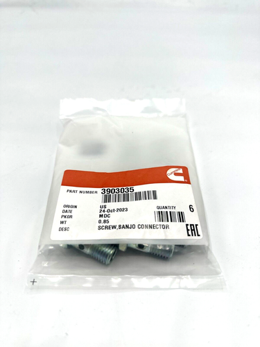 Pack 6 Cummins New Part # 3903035 M12 1.5 X 24MM Box Banjo Connector ...