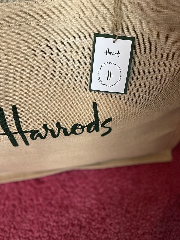 Harrods Jute bag Harrods tote bag | eBay