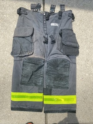 Firefighter Janesville Lion Apparel Turnout Bunker Pants 42 X 30 BLACK ...