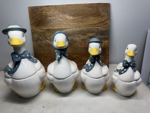 4 Geese / ducks Kitchen Canister Set Vintage | eBay