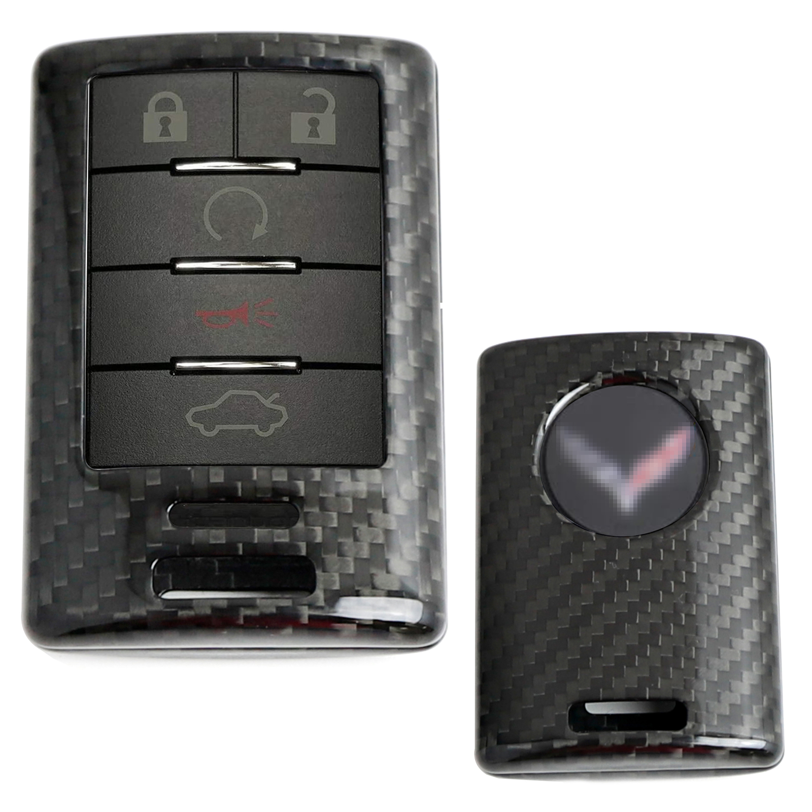 Real Black Carbon Fiber Key Fob Cover For Chevy C7 Corvette Stingray ...