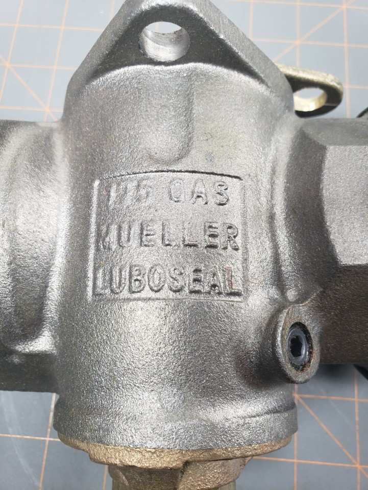 Mueller Luboseal Meter Gas Stop Valve with Lockwing 175 PSIG 2" H-11175 ...