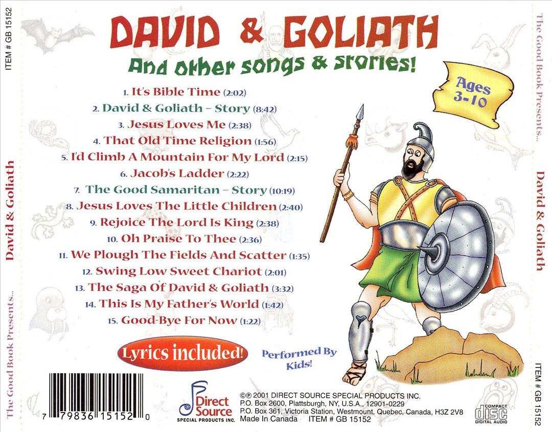 VARIOUS ARTISTS GOOD BOOK PRESENTS: DAVID AND GOLIATH NEW CD ...