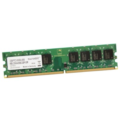 2Go RAM SWISSBIT MEU25664D6BC2EP-30R DDR2 PC2-5300U 667Mhz 240-Pin 2Rx8 ...
