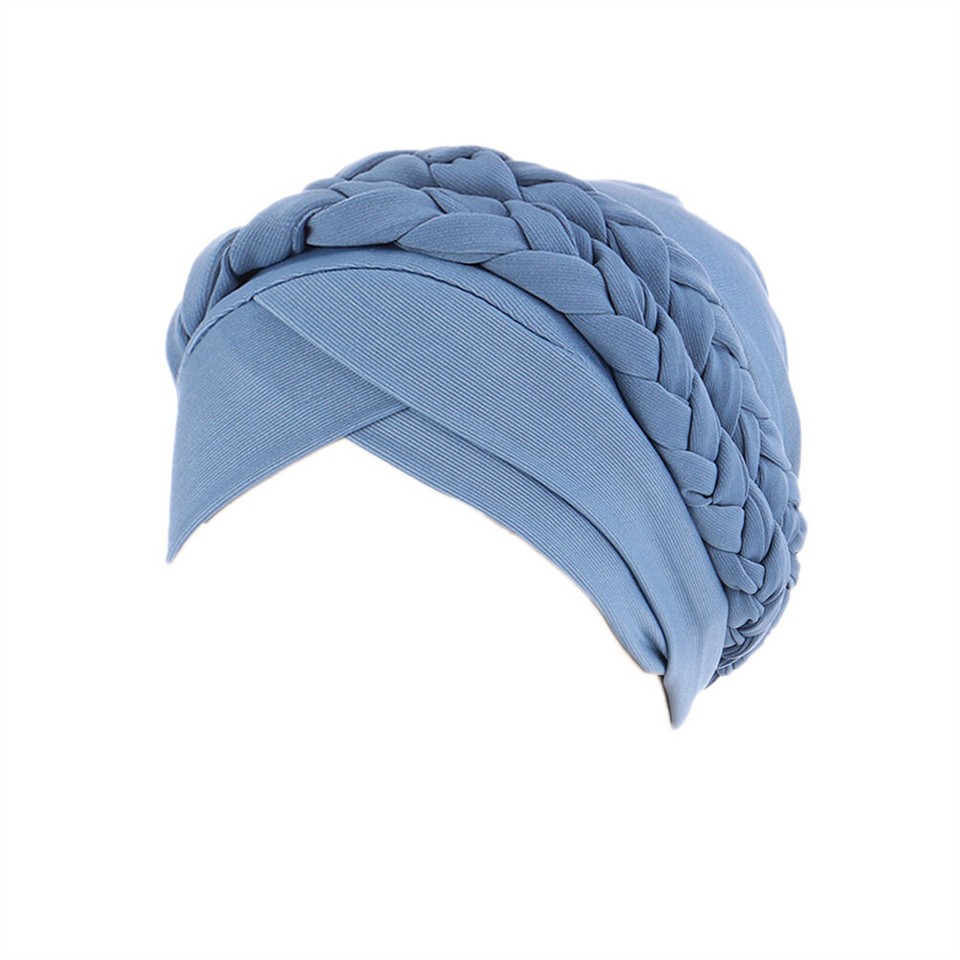 Muslim Hijab Head Scarf Wrap Hair Loss Chemo Cap Women Turban Braid ...