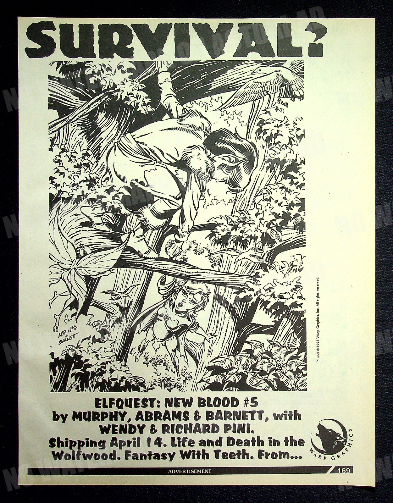 ElfQuest New Blood Warp Graphics Comics 1993 Print Magazine Ad Poster ...