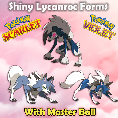 All Shiny Lycanroc Forms Set 6iv Battle Ready | Pokemon Scarlet and ...