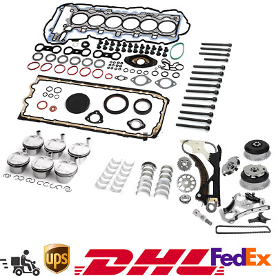 N52B25 Engine Overhaul Rebuild Kit -Pistons Rings/ Timing Chain Kit For ...