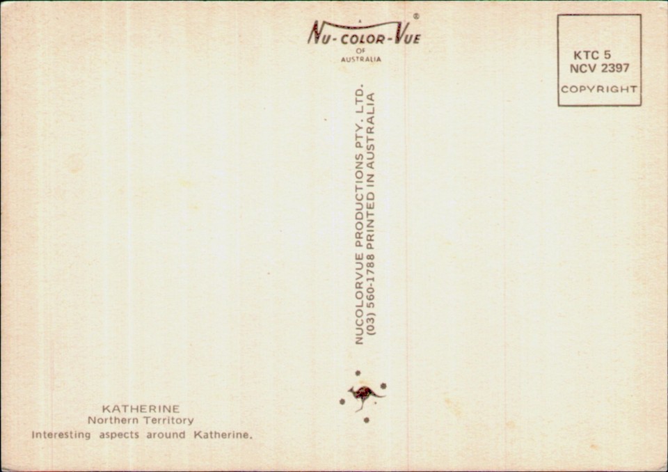 Katherine NT Multi View Postcard. Vintage 70s 80s Aboriginal Crocodile ...