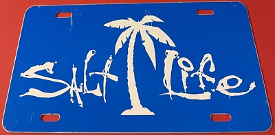 Salt Life Booster License Plate Palm Tree Saltwater Fishing Offshore ...