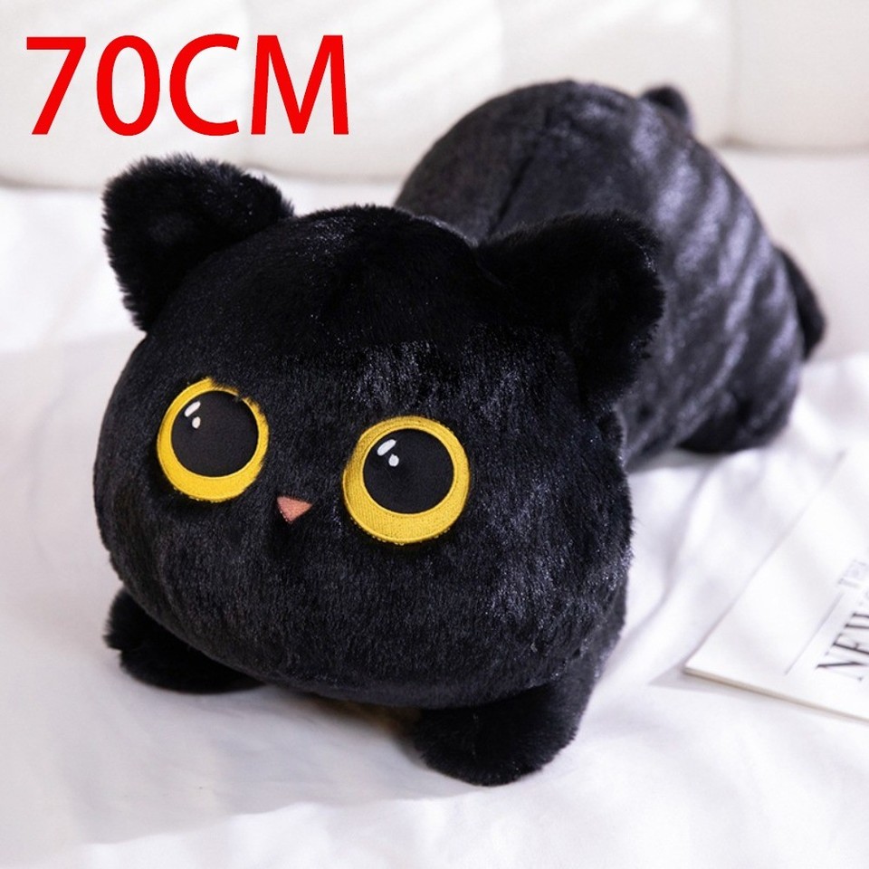 Big Cat Plush Toy Cartoon Cuddly Pillow Cushion New Long Lying Cat Doll ...