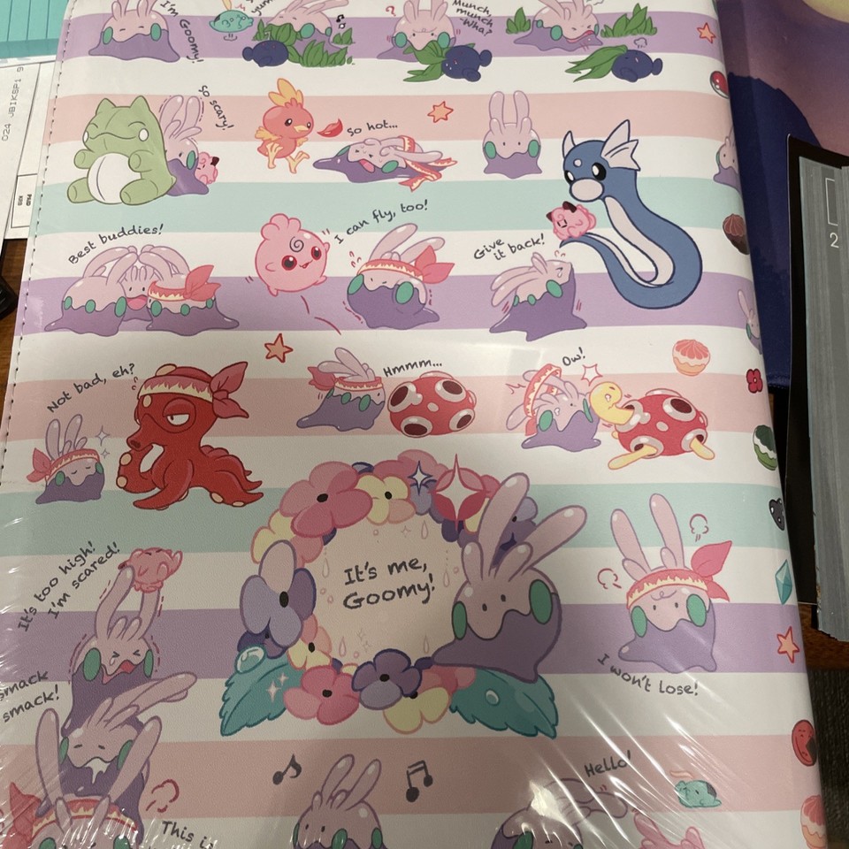 🌸 Pokemon Center TCG We're Goomy Zip Binder 9 Pocket 360 Cards Storage ...