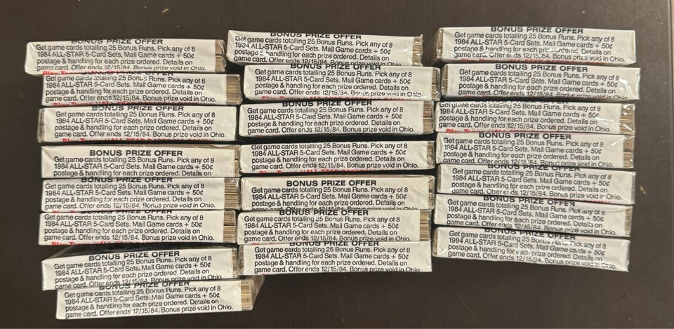 1984 Topps Baseball Cello Box w/ 22 Factory Sealed Packs Don Mattingly ...