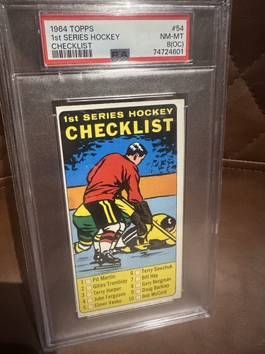 1964 TOPPS TALL BOY CHECKLIST CARD #54, PSA 8 (OC) | eBay
