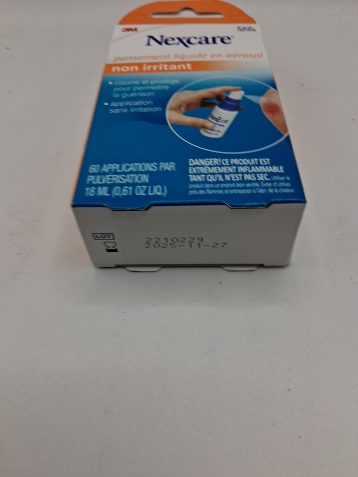 2x 3M Nextcare No Sting Liquid Bandage Spray 60 Applications Exp: 11/27 ...