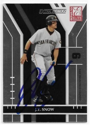 J.T. SNOW Autographed Signed 2004 Donruss Elite card #139 San Francisco ...