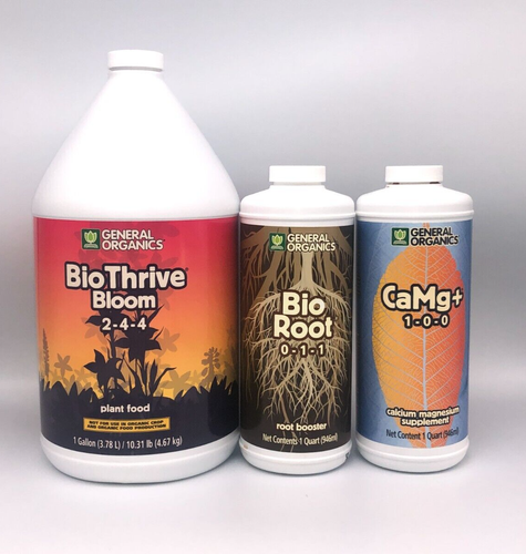 General Organics Bundle BioThrive Bloom (Gal) + BioRoot (Qt) + CaMg+ ...