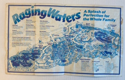 RAGING WATERS SAN DIMAS PARK MAP 1980s | eBay