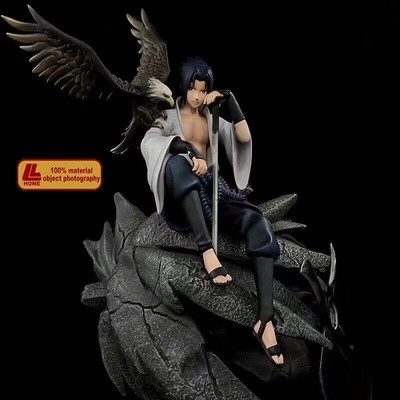 Anime Ninja Shippuden Hawk/Snake Team Uchiha Sasuke sit GK PVC Figure ...