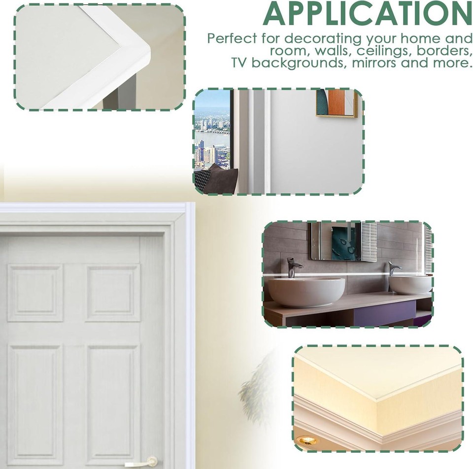 3Meter Coving for Ceilings Tile Peel Stick Self Adhesive Wall Panelling ...