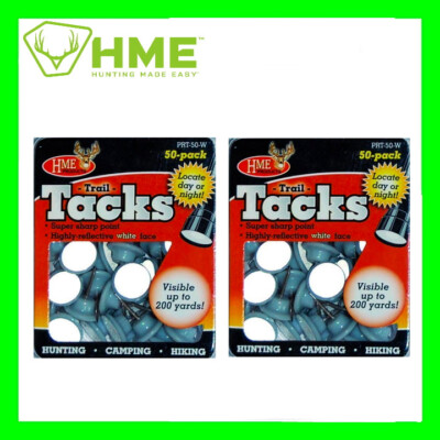 Reflective Trail Marker Tacks Allen Company Reflective (Pack Of 50) White, 1/2 Trail Marking Tacks