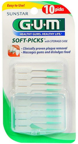 Sunstar GUM Dental BRUSHES Soft Picks tooth PICK remove plaque clean ...