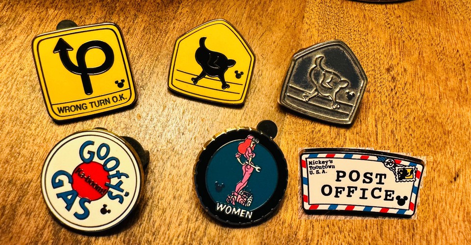 TOONTOWN COMPLETE 7 PIN HIDDEN MICKEY POST OFFICE JESSICA RABBIT ...