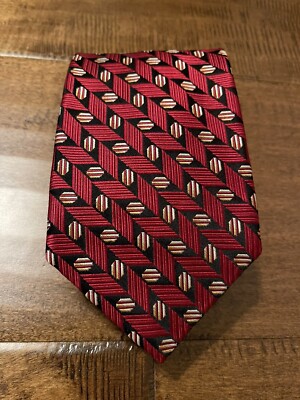 Robert Talbott Studio Made in USA Red Geometric Design 100% Silk Neck Tie | eBay