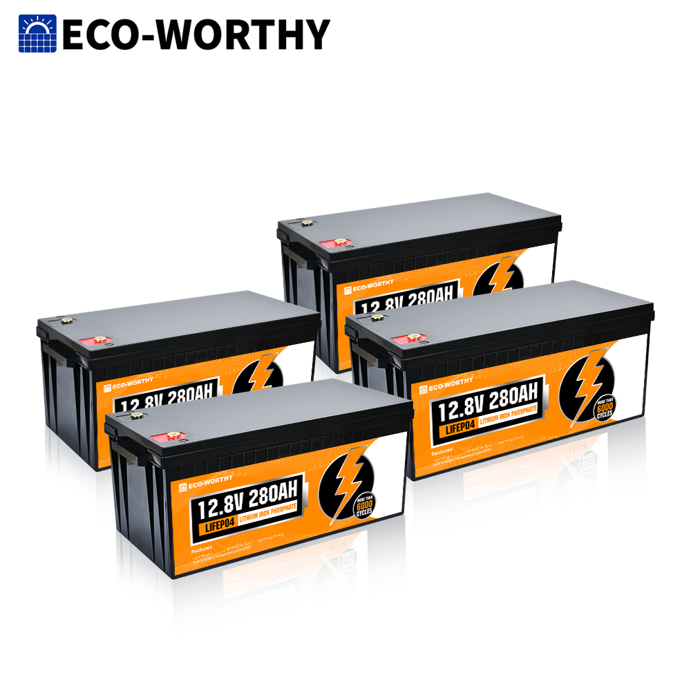 ECO-WORTHY 12V 280Ah 300Ah LiFePO4 Lithium Battery 6000+ Cycle 24V/48V ...