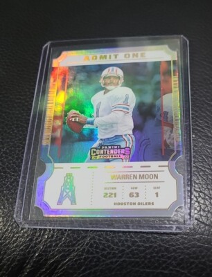 2022 Panini Contenders Warren Moon Admit One Oilers Case Hit SSP AO-WMO ...