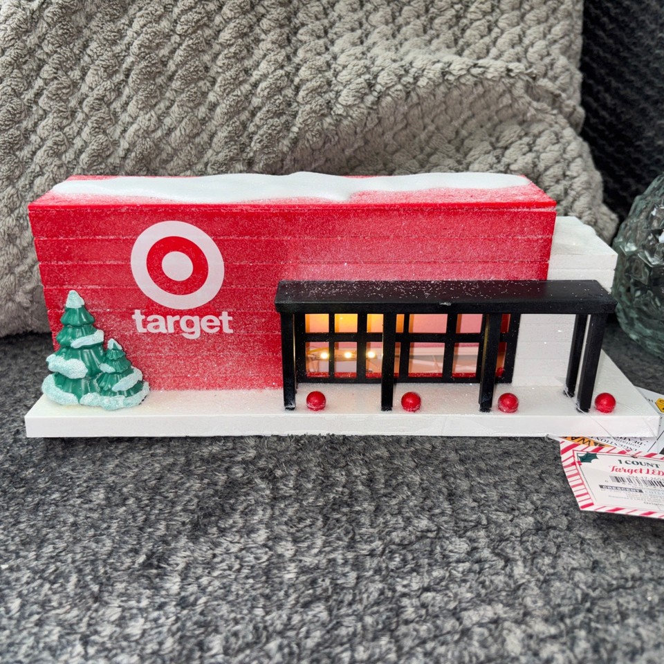 Target Bullseye Playground Light Up Target Store Mini Christmas Village ...