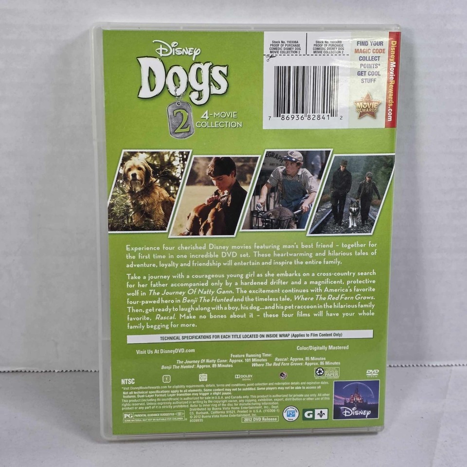 Lot Of 5 Disney 4 Movie Collection Dvds, Classics,Dogs,Kurt Russell ...