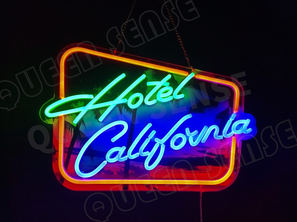 Hotel California LED Neon Sign With Dimmer USB Powered Adjustable Light ...