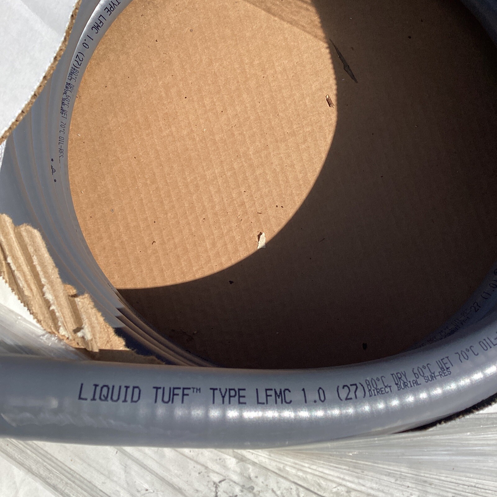 1 box of LIQUID TUFF CONDUIT - 1” 100FT. 6204-30-00 GRAY,type LFMC | eBay