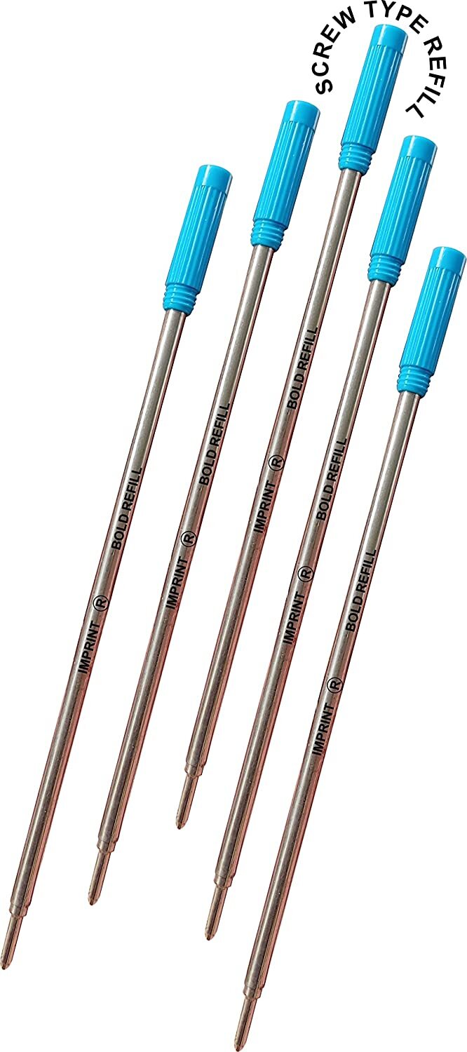 IMPRINT Ball Pen Refills Screw Type Blue Refills Fit Most Ball Pens ...