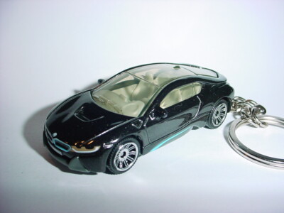 HOT 3D BLACK BMW I8 CUSTOM KEYCHAIN keyring key ornament I 8 CAR BLING ...