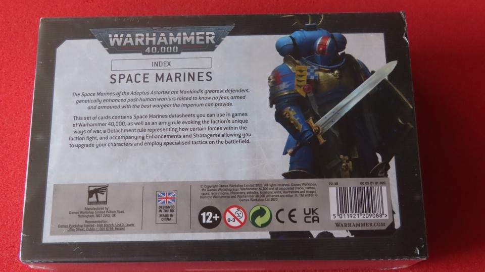 Games Workshop Space Marines Index Cards 10th Edition BNIB New ...