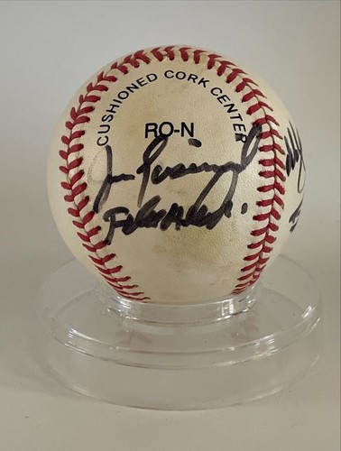 1997 FLORIDA MARLINS MULTI SIGNED (4) ONL BASEBALL EDGAR RENTERIA & PAT ...