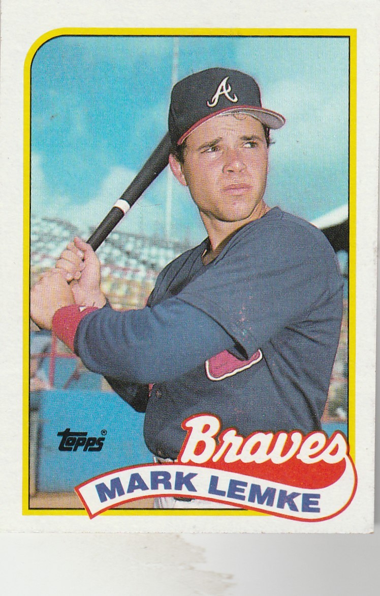 FREE SHIPPING-MINT-1989 Topp Baseball Card #327 Mark Lemke ATLANTA ...