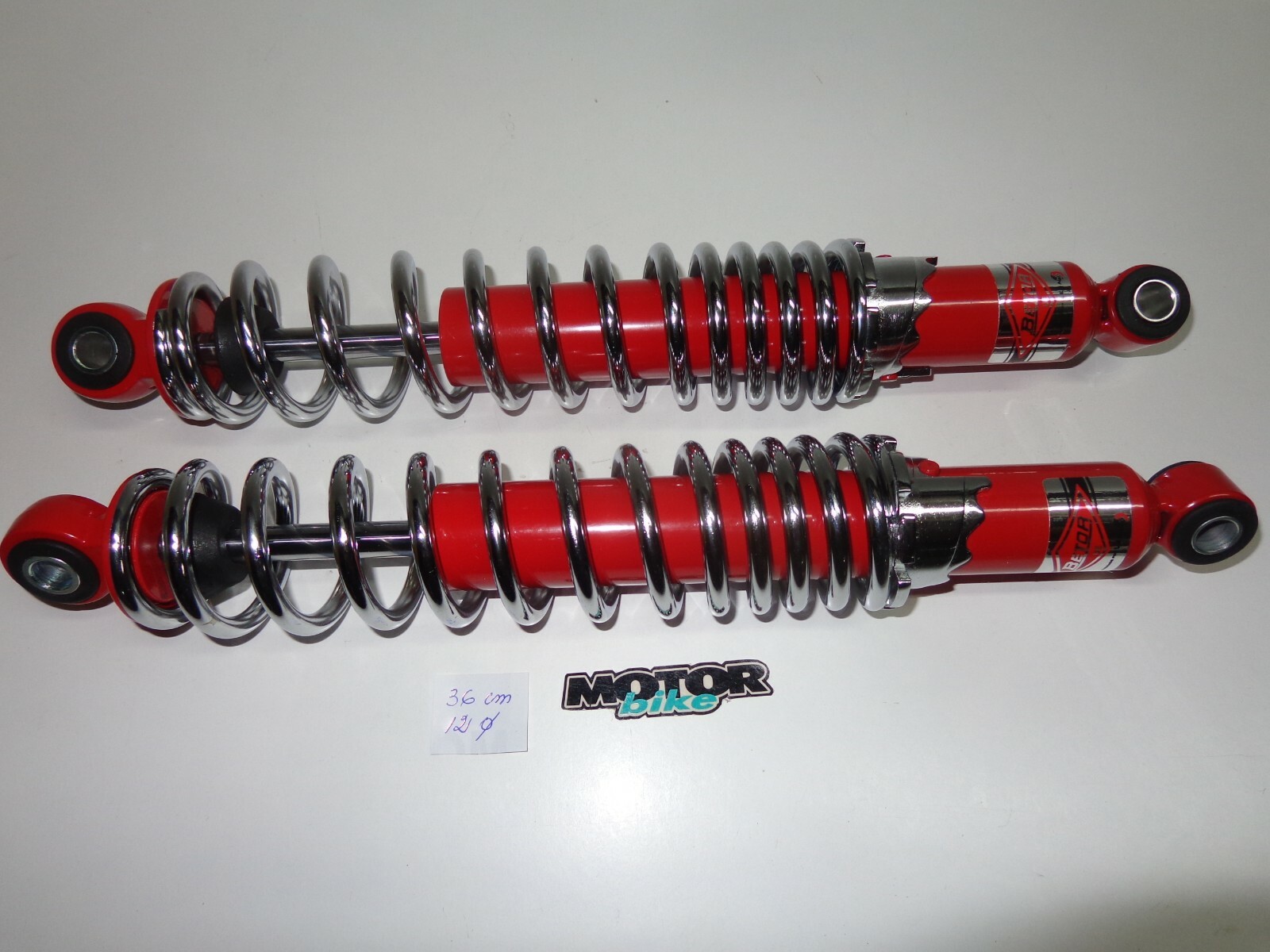 Betor shocks red and chrome of 36 cm of axle-to-axle Ossa, Bultaco ...