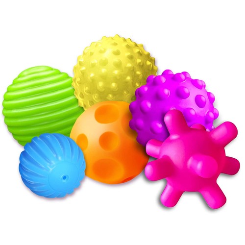 Baby Textured Multi Ball Set 6pcs Colorful & Bright Child Touch Hand ...