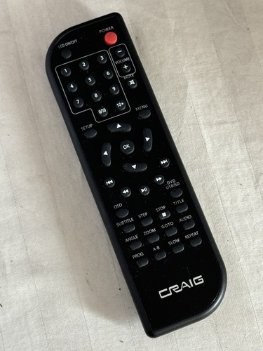 GENUINE CRAIG CTFT751 10" PORTABLE DVD PLAYER REMOTE - TESTED | eBay