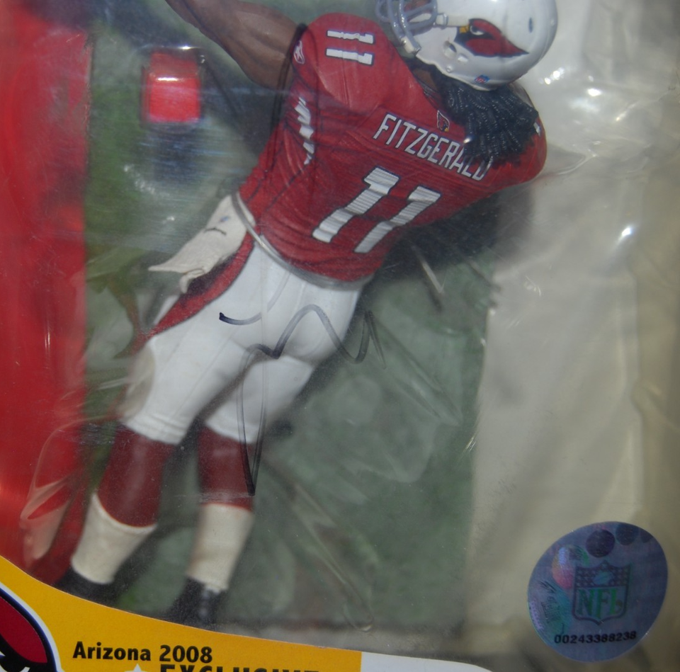 LARRY FITZGERALD signed (ARIZONA CARDINALS) 2008 McFarlane Figurine PSA ...