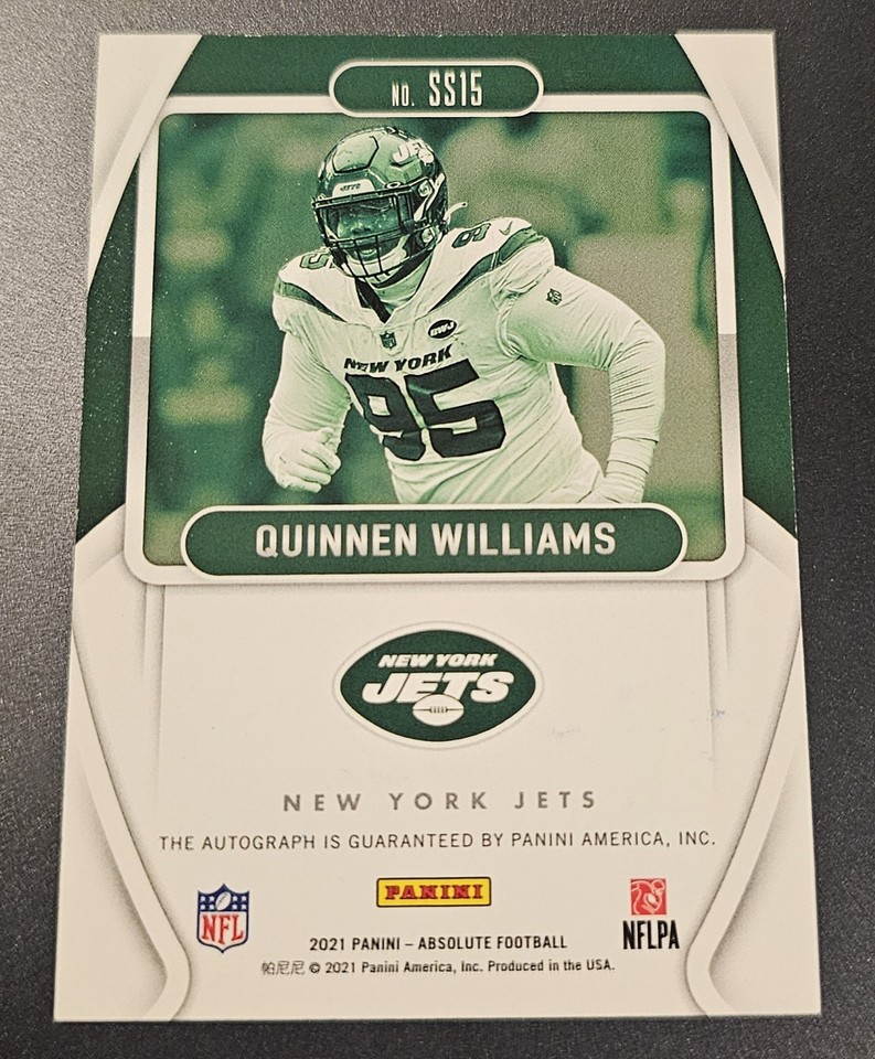 2021 Quinnen Williams Absolute Signature Standouts 8/49 | eBay