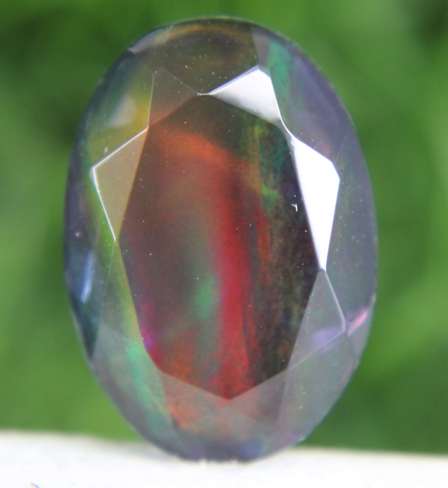 9.30 Ct Oval Cut Fire Opal Triplet Multi Color Loose Gemstones Certifed ...