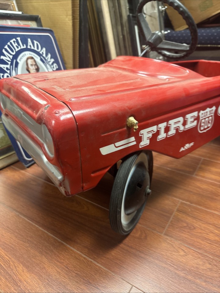 Vintage AMF FIRE CHIEF #503 FIRE TRUCK Pedal Car RED | eBay