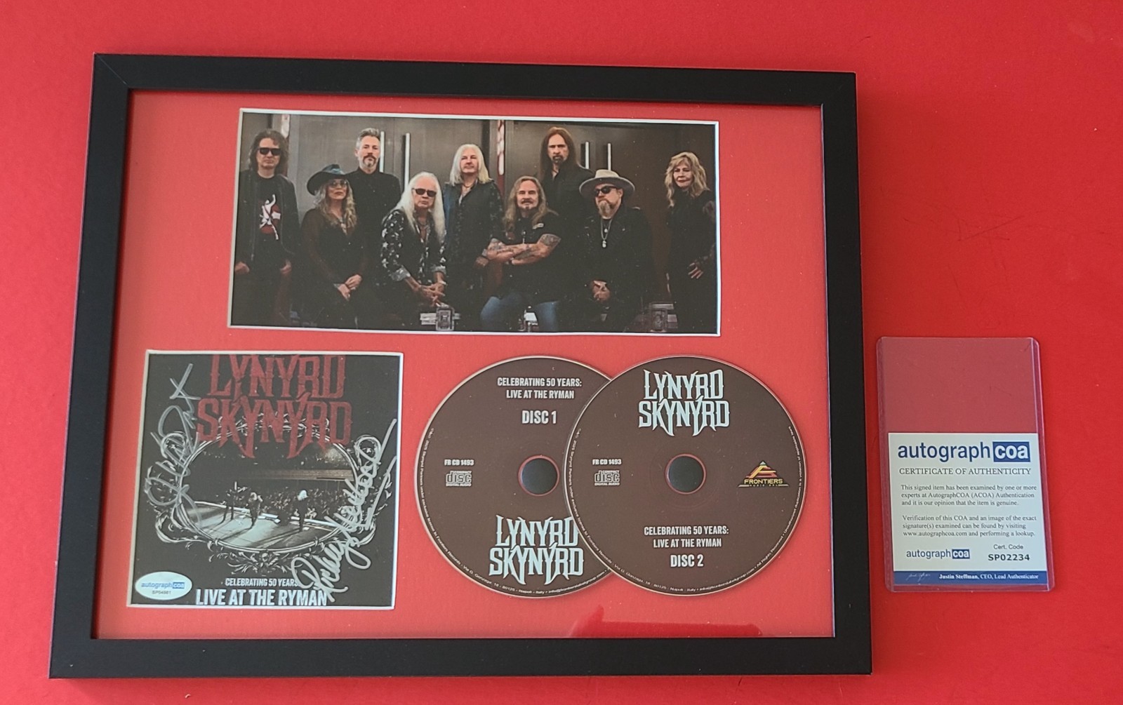Lynyrd Skynyrd HAND SIGNED J. VAN ZANT & R.MEDLOCKE ' LIVE AT THE RYMAN ...