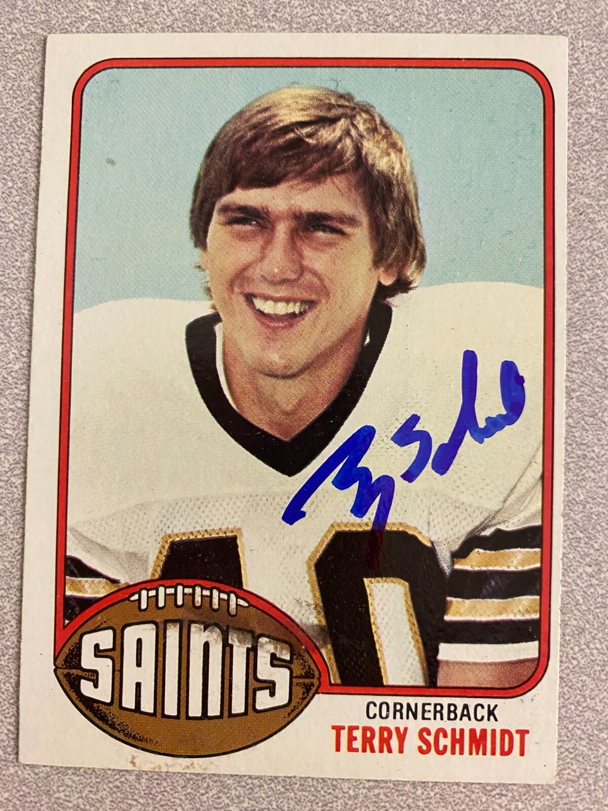 Terry Schmidt signed NEW ORLEANS SAINTS card 1976 Topps | eBay
