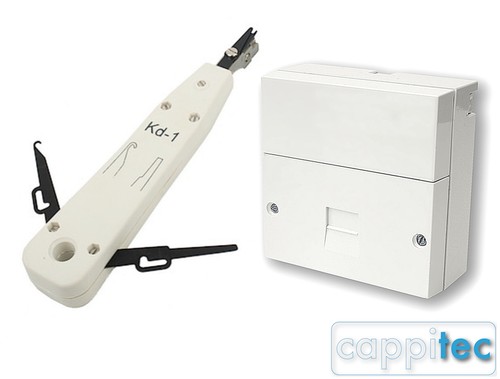 2015 BT OPENREACH PRESSAC TELEPHONE MASTER SOCKET NTE5A + BACK BOX, IDC ...